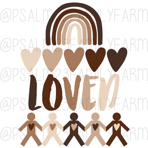 Printable Skin Color Hearts SVG PNG JPEG Unity Png Black - Etsy