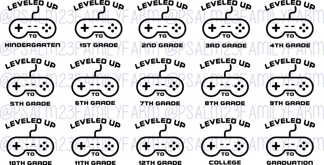 School Leveled up Controller SVG - Etsy