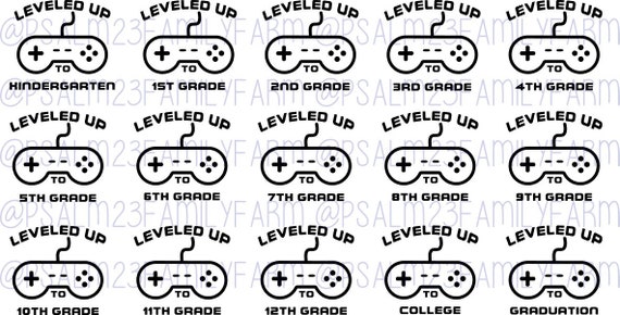School Leveled up Controller SVG - Etsy