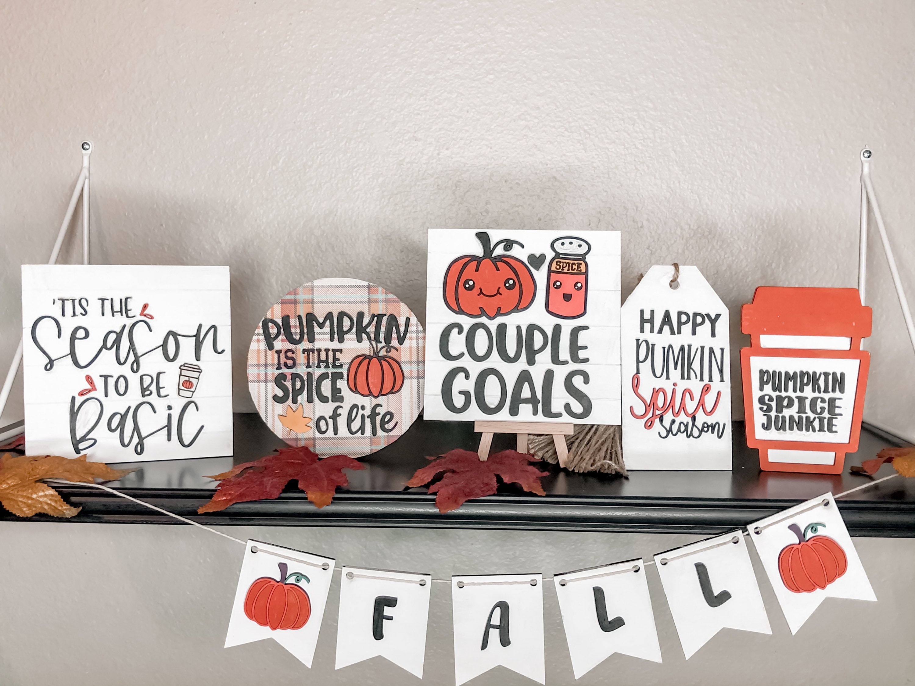 Pumpkin spice tiered tray pumpkin spice decor fall decor | Etsy