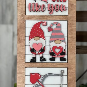 Gnome Tile Set Gnome Valentine's Day Decor - Etsy