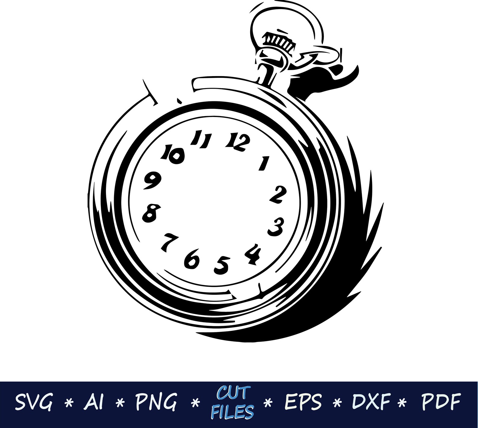 Clock SVG, Endless Time Vector, Silhouette Cut Files, Cricut Cut Files ...