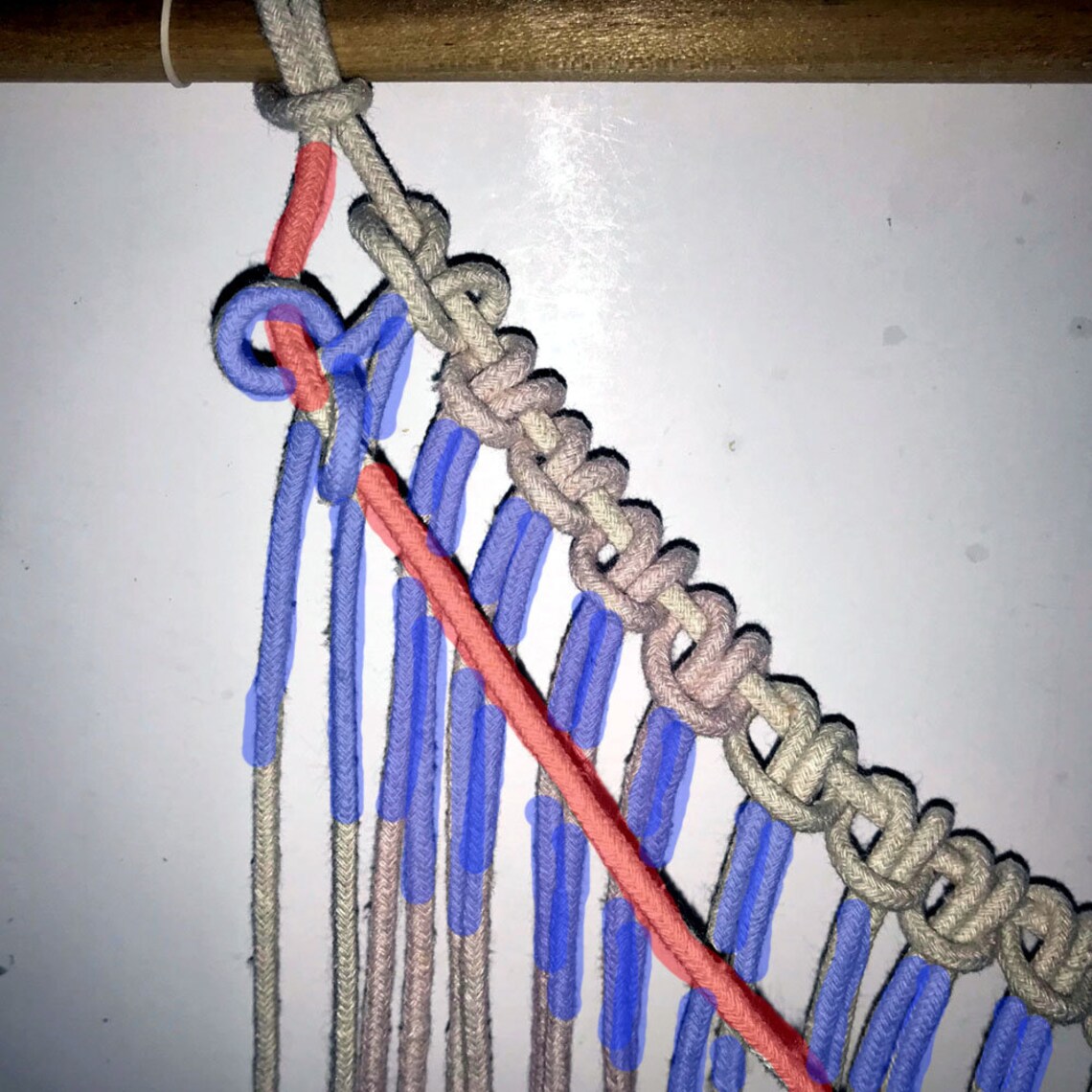 Tutorial Macrame Hearts Wall Hanging Step-by-step Instructions With ...