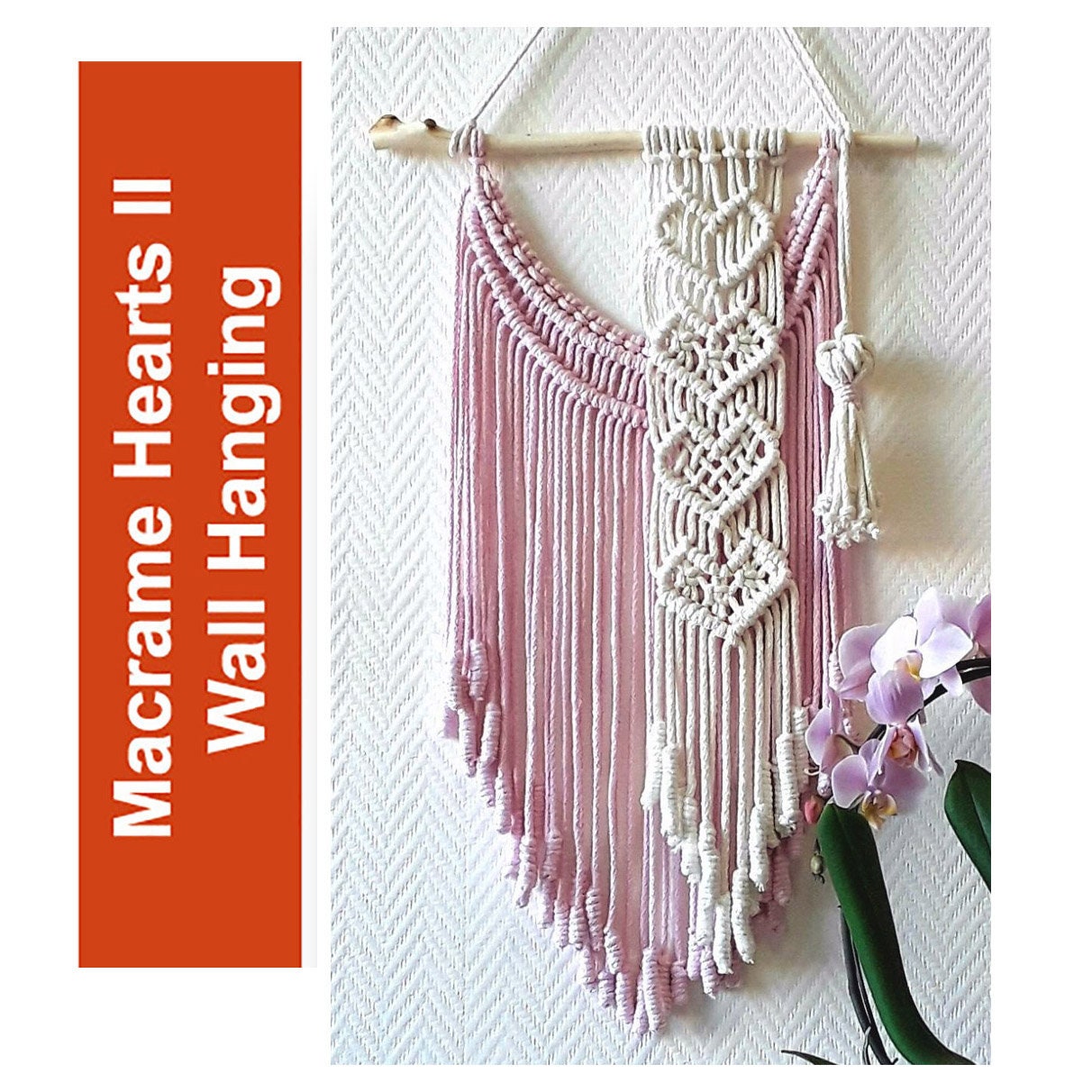 Tutorial - Macrame Hearts Wallhanging II Valentine's Day Step-by-step ...