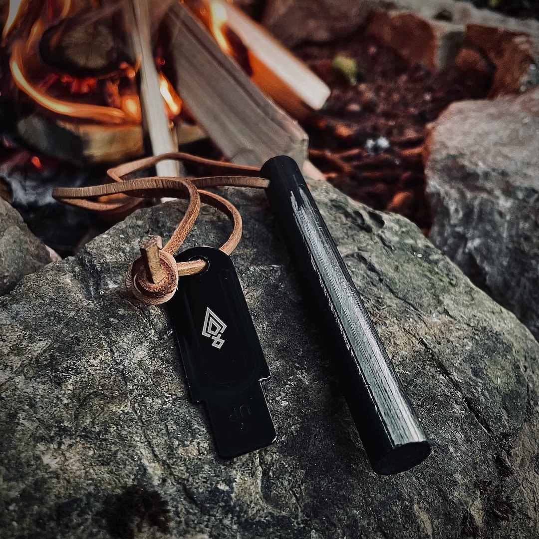 Large Premium Thick Ferro Rod Fire Starter Lighter Steel Flint Striker ...