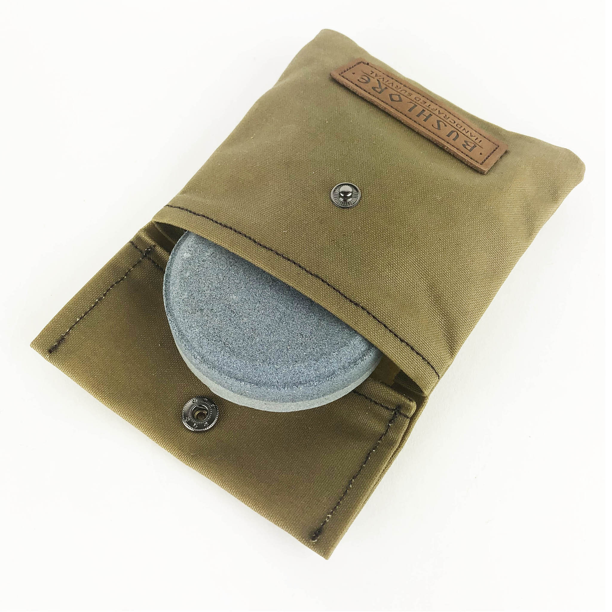 Waxed Canvas Small EDC Pocket Belt Pouch, Lanyard, Axe Puck Compass ...