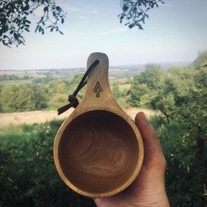 Kuksa Wooden Mug Cup | Natural Woodcraft Traditional Drinking Vessel ...