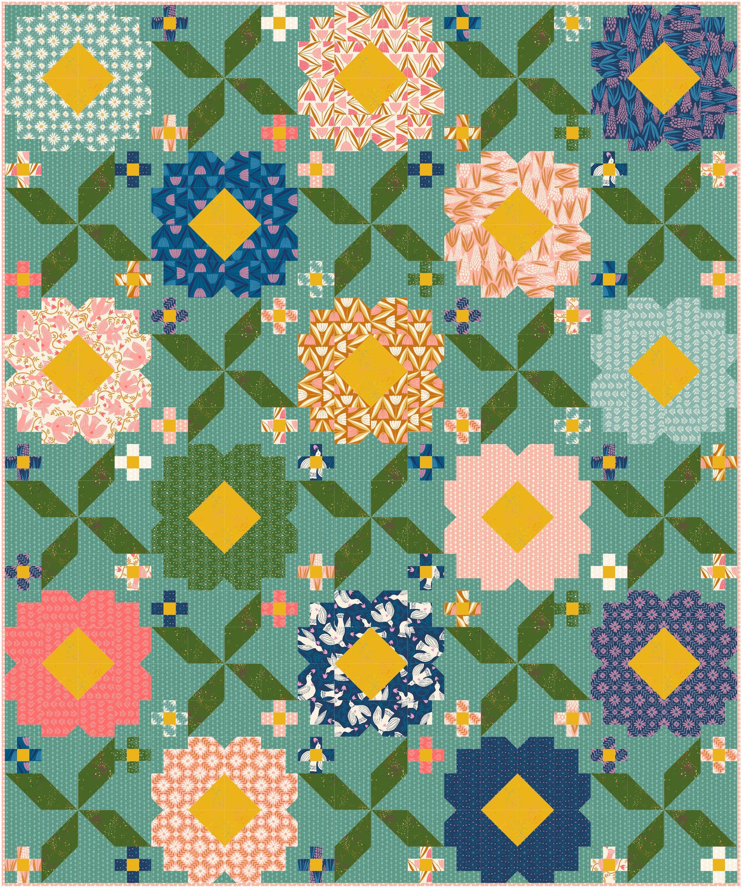 Fancy Flora Quilt Pattern - PDF Only - Etsy