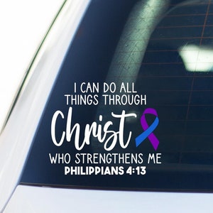 Pediatric Stroke Sticker, Bible Verse Decal, Water Resistant Car Decal ...