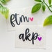 Cursive Monogram With Heart, Initials With Heart Sticker, Waterproof ...