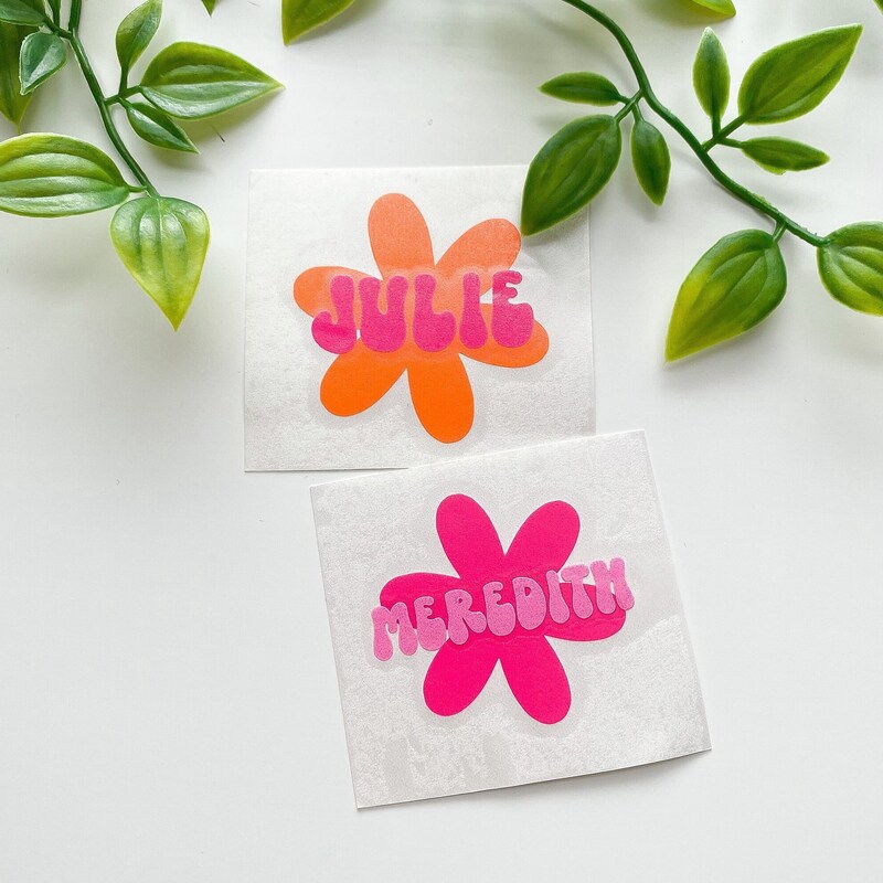Flower Name Decal - Etsy