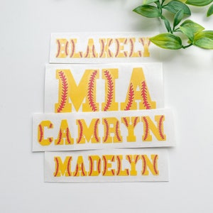 Softball Decal, Personalized Name Vinyl Decal, Gift for Softball Player ...