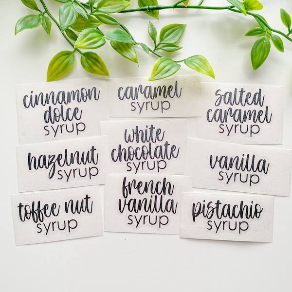 Coffee Bar Vinyl Labels - Etsy