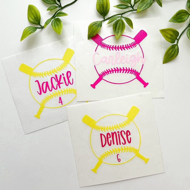 Softball Car Decal - Etsy
