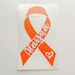 Personalized Orange Awareness Car Decal | Custom Name Multiple ...
