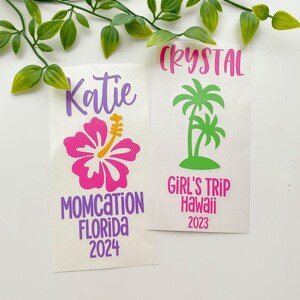 Custom Vacation Sticker, Waterproof Vacation Tumbler Stickers ...