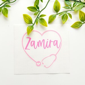 Custom Nurse Sticker, Nurse Name Stethoscope Sticker, Waterproof Vinyl ...