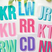 Two Letter Monogram Sticker, Couples Monogram, Custom Double Initials ...