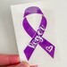Personalized Purple Cancer Ribbon Stickers | Lupus | Pancreatic Cancer ...