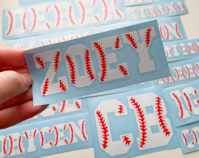 Baseball Name and Number Vinyl Decal / Baseball Helmet Decal / Baseball ...