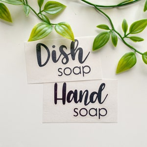 Soap Bottle Stickers. Dish Soap Decal. Hand Soap Decal. Wash Your Hands ...