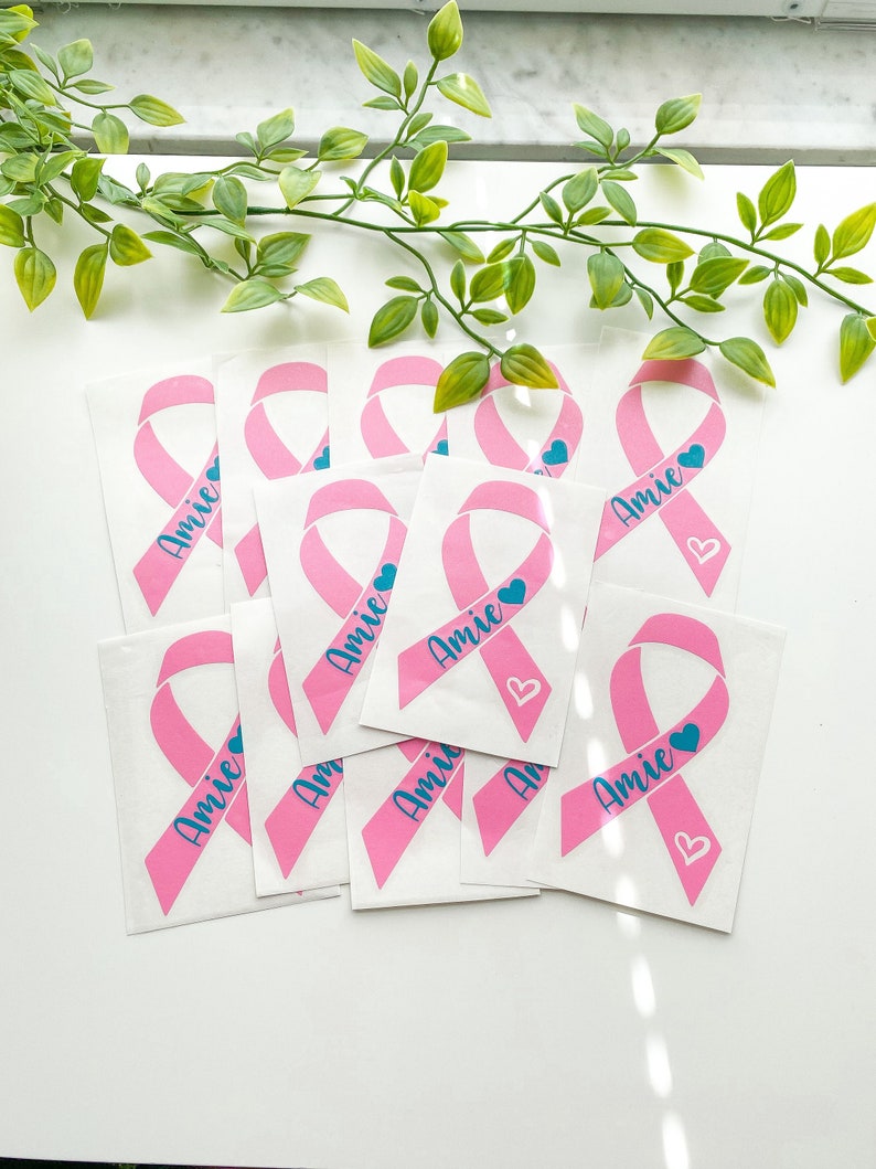 BULK Cancer Awareness Ribbon Stickers, Waterproof Vinyl Stickers ...
