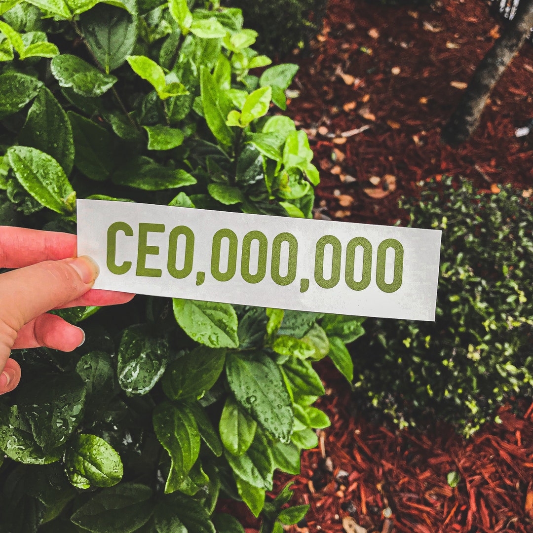 CEO Vinyl Sticker CEO,000,000 Vinyl Decal Small Business Motivational ...