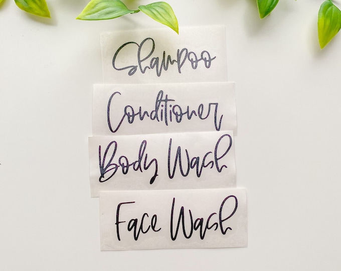 Shampoo | Conditioner | Body Wash | Lotion Labels | DECAL ONLY - Etsy