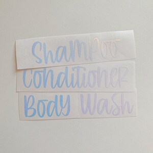 Shampoo Conditioner Body Wash Stickers Personalized Shampoo - Etsy