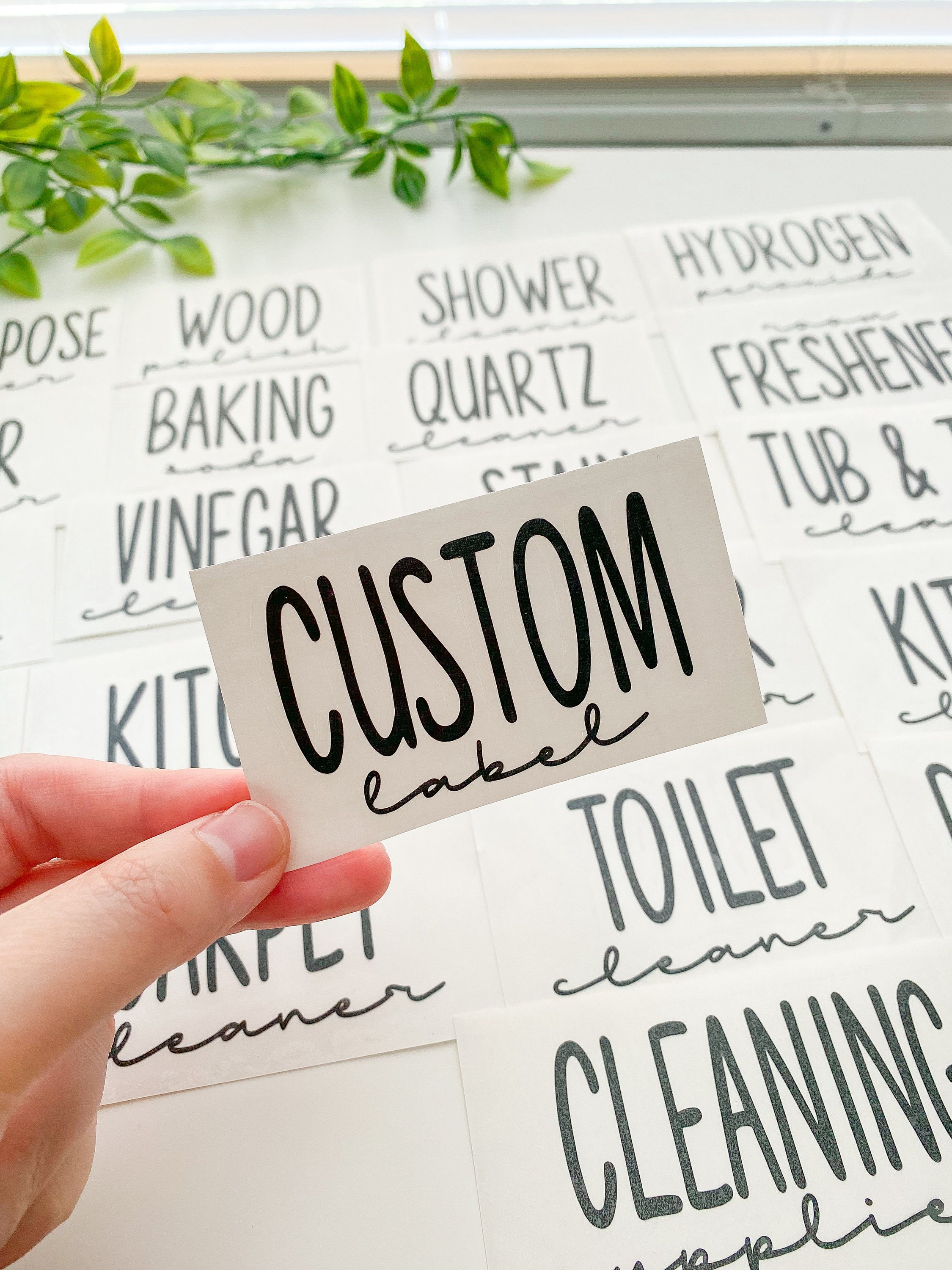 Cleaning Labels, Water Resistant, Spray Bottle Vinyl Decals ...