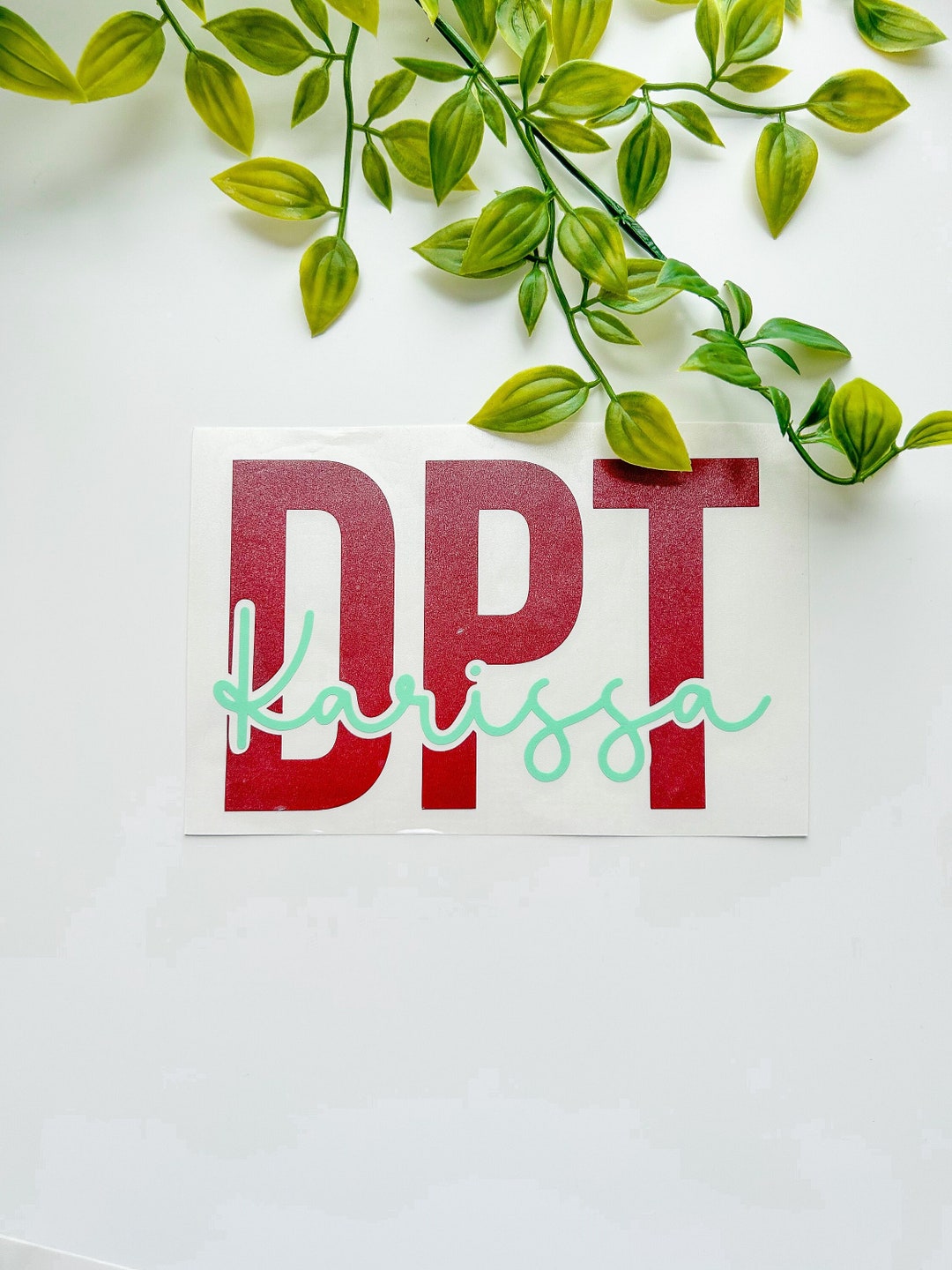 DPT Sticker, Waterproof Vinyl Decal, Personalized DPT Name Decal ...
