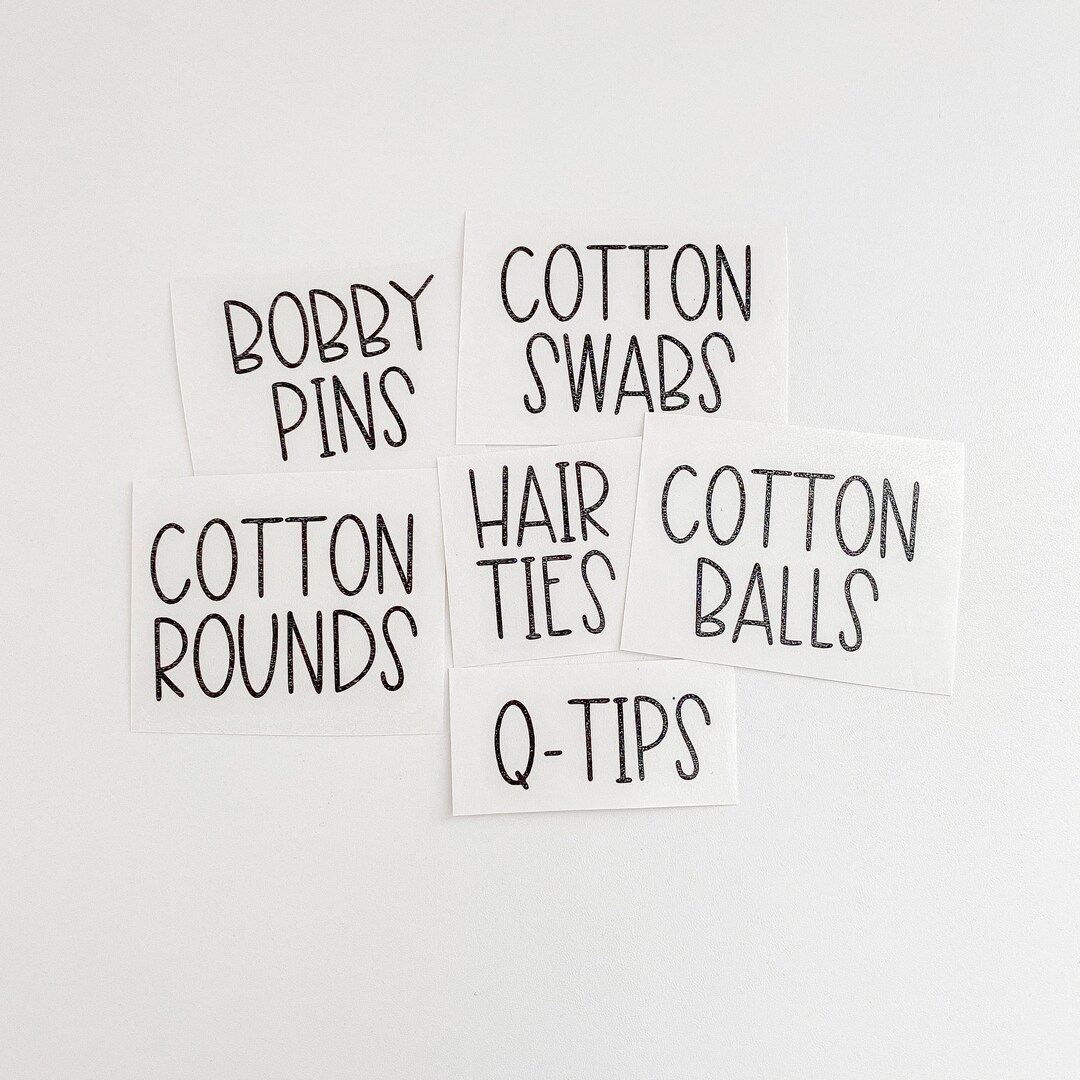 Bathroom Labels Waterproof Vinyl Stickers Cotton Balls Decal Qtips bathroom-labels-waterproof-vinyl-stickers-cotton-balls-decal-qtips