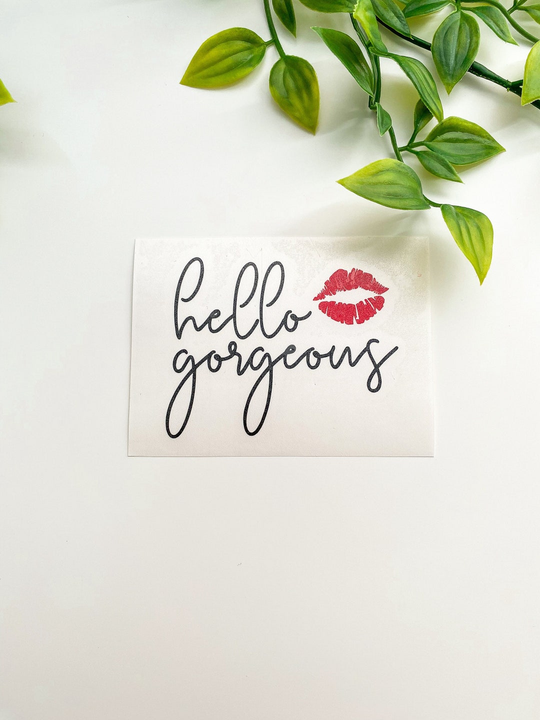 Hello Gorgeous Sticker, Water Resistant Vinyl Decal, Makeup Lover Decal ...