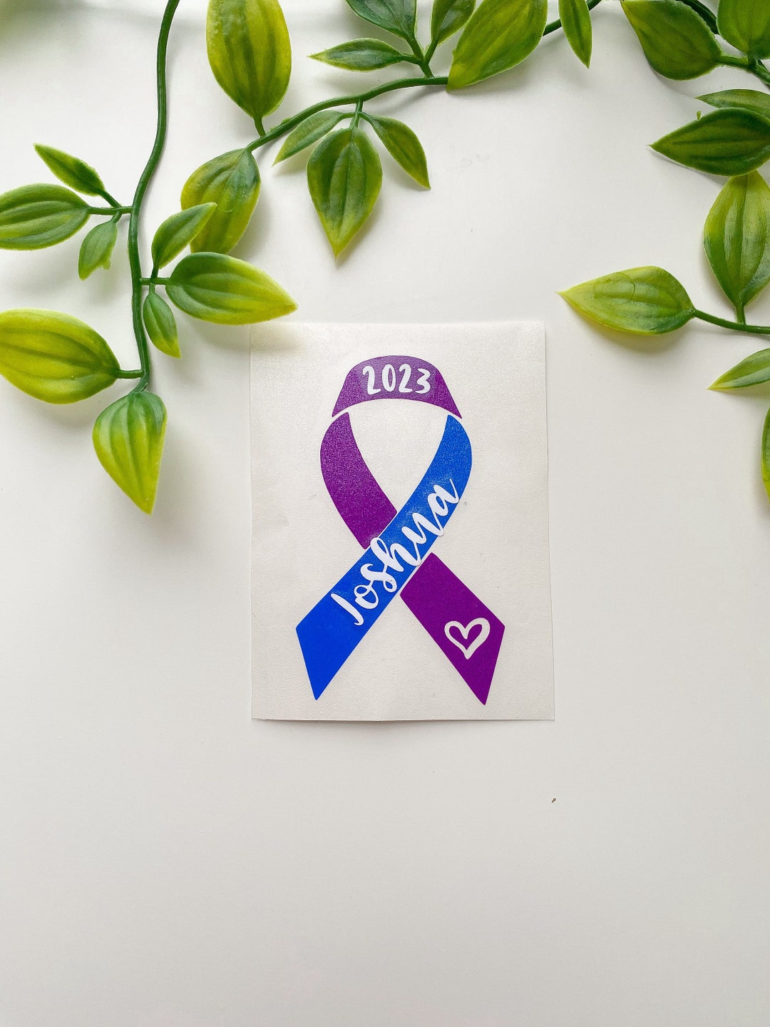 Pediatric Stroke Awareness Sticker, Personalized Vinyl Decal, Purple ...