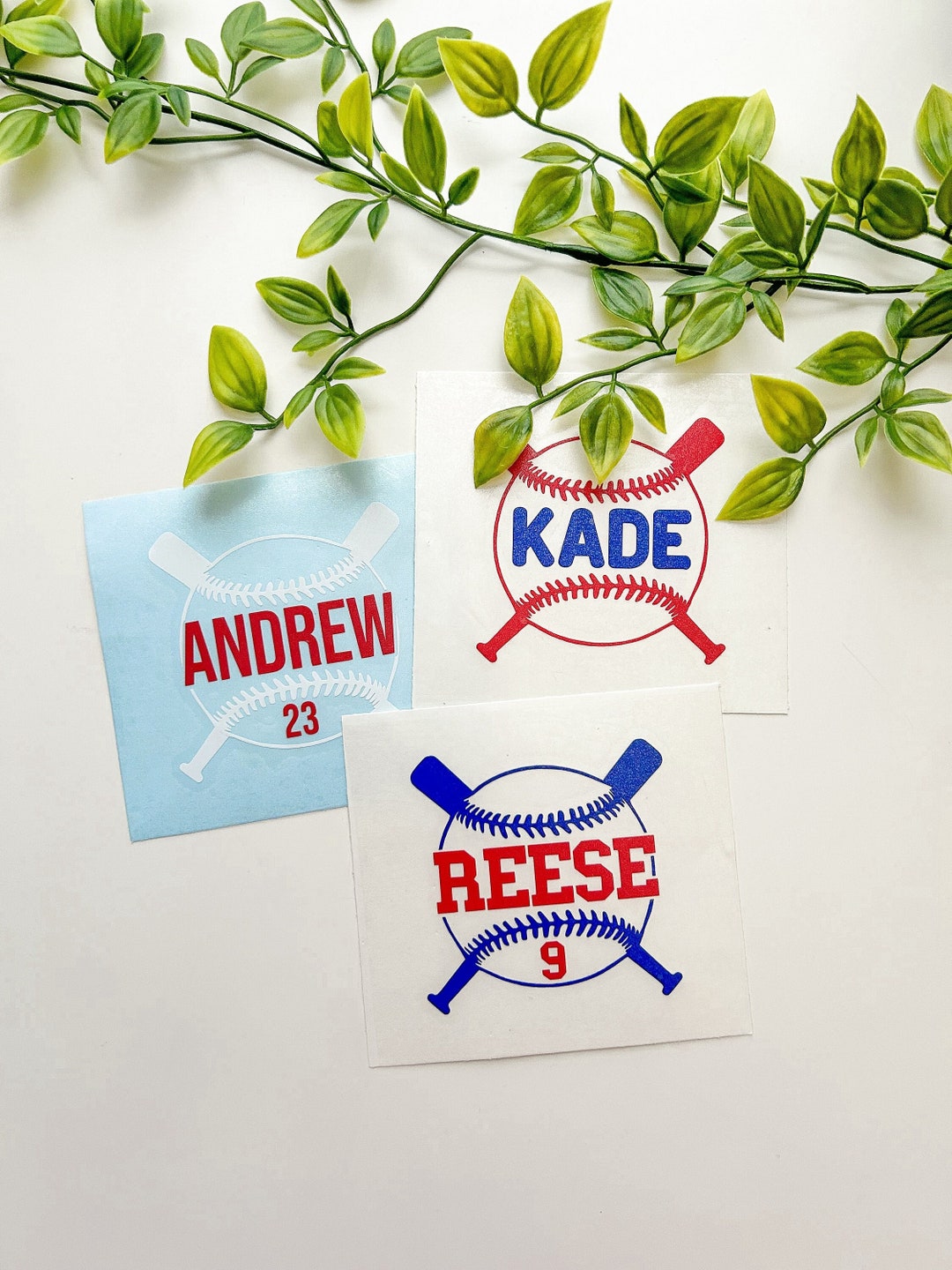 Baseball Name Sticker, Baseball Helmet Sticker, Water Resistant Vinyl ...