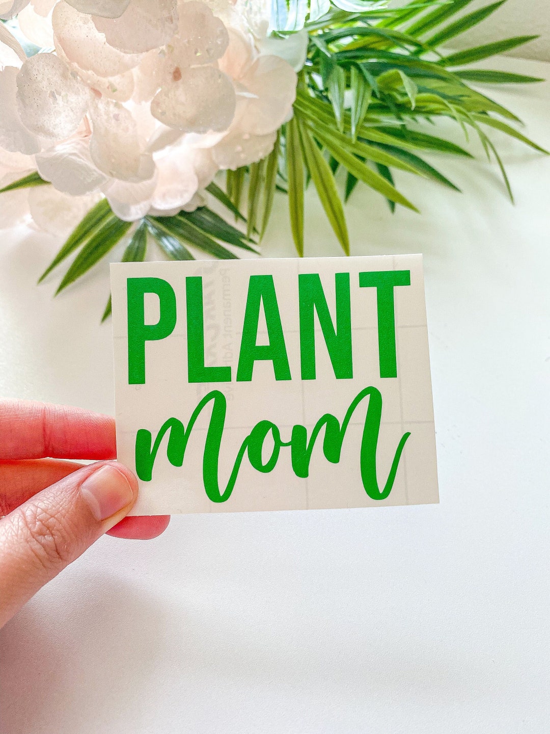 Plant Mom Sticker Plant Mom Vinyl Decal Plant Pot Sticker - Etsy