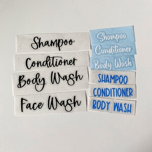 Shampoo Conditioner Body Wash Stickers Personalized Shampoo - Etsy