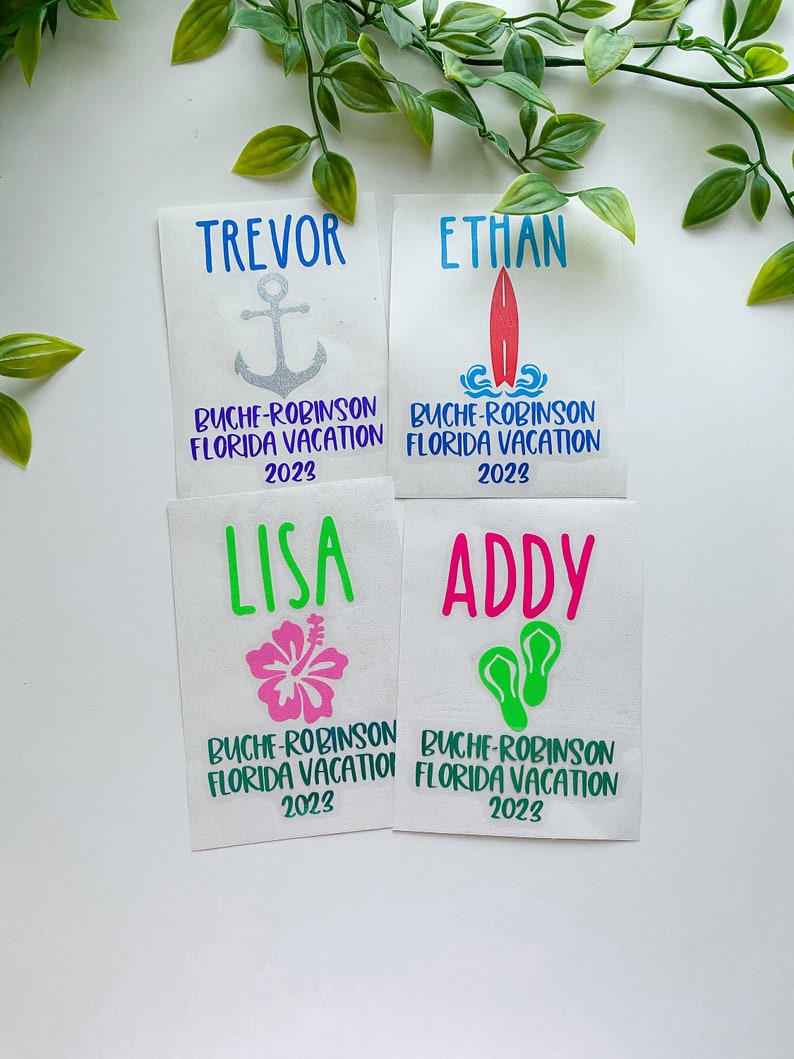 Custom Vacation Sticker Waterproof Vacation Tumbler Stickers - Etsy