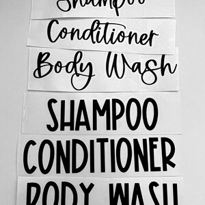 Shampoo Conditioner Body Wash Stickers Personalized Shampoo - Etsy