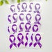 Personalized Purple Cancer Ribbon Stickers | Lupus | Pancreatic Cancer ...