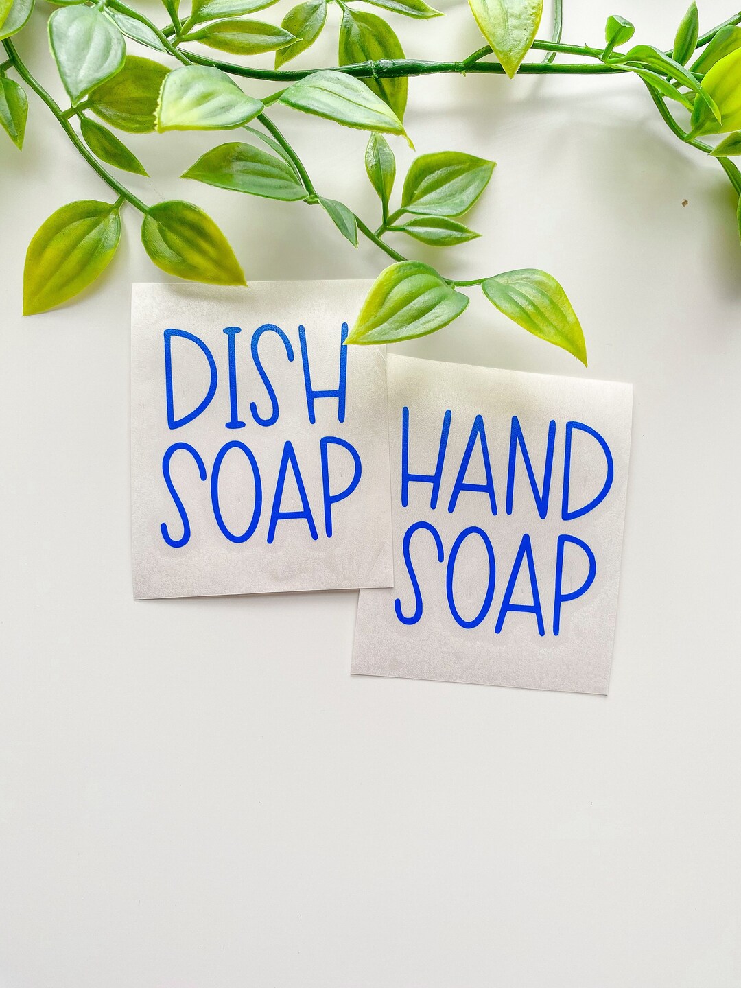 Hand Soap Decal, Dish Soap Sticker, Water Resistant Vinyl Sticker ...