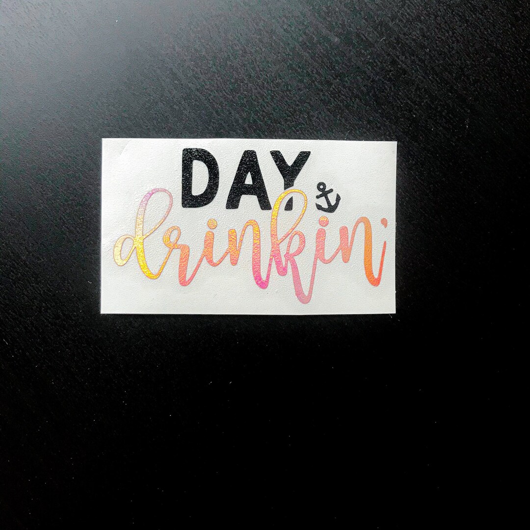 Vacation Tumbler Sticker Day Drinking Vinyl Decal Waterproof - Etsy