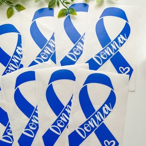 Personalized Colorectal Cancer Awareness Decal | Custom Name Color ...