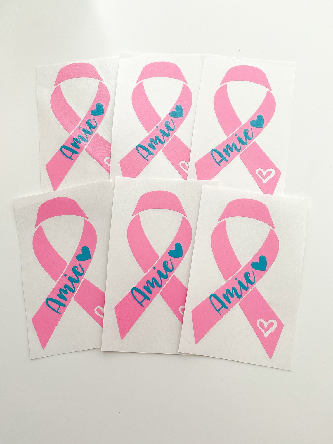 Personalized Breast Cancer Sticker Pink Ribbon Vinyl Decal - Etsy
