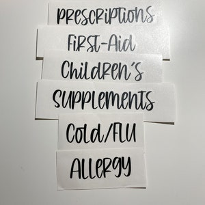 Custom Medicine Cabinet Labels | Medicine Cabinet Organization Vinyl ...