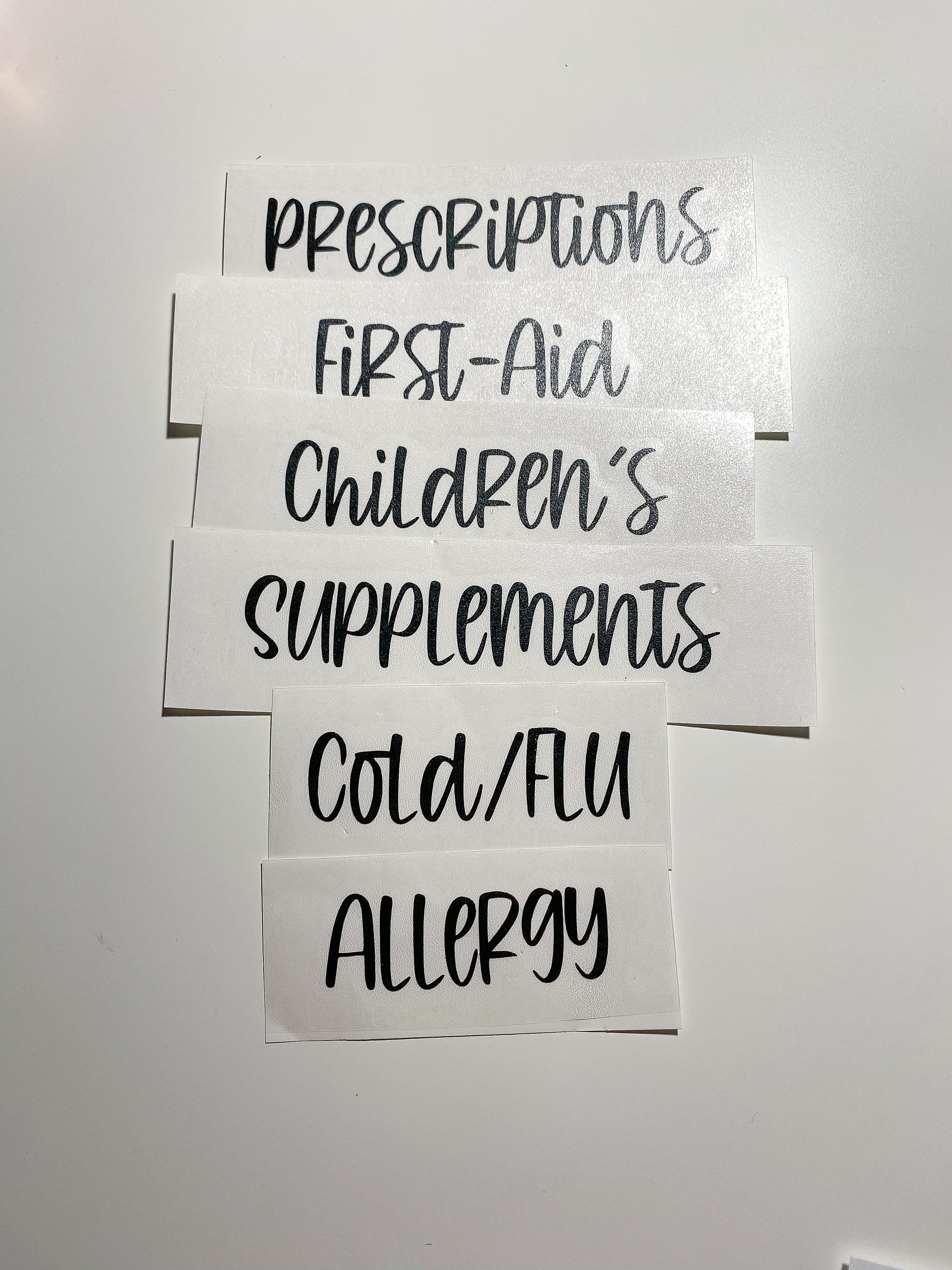 Custom Medicine Cabinet Labels | Medicine Cabinet Organization Vinyl ...