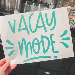 Vacay Mode Tumbler Sticker Vacation Water Bottle Vinyl Decal - Etsy