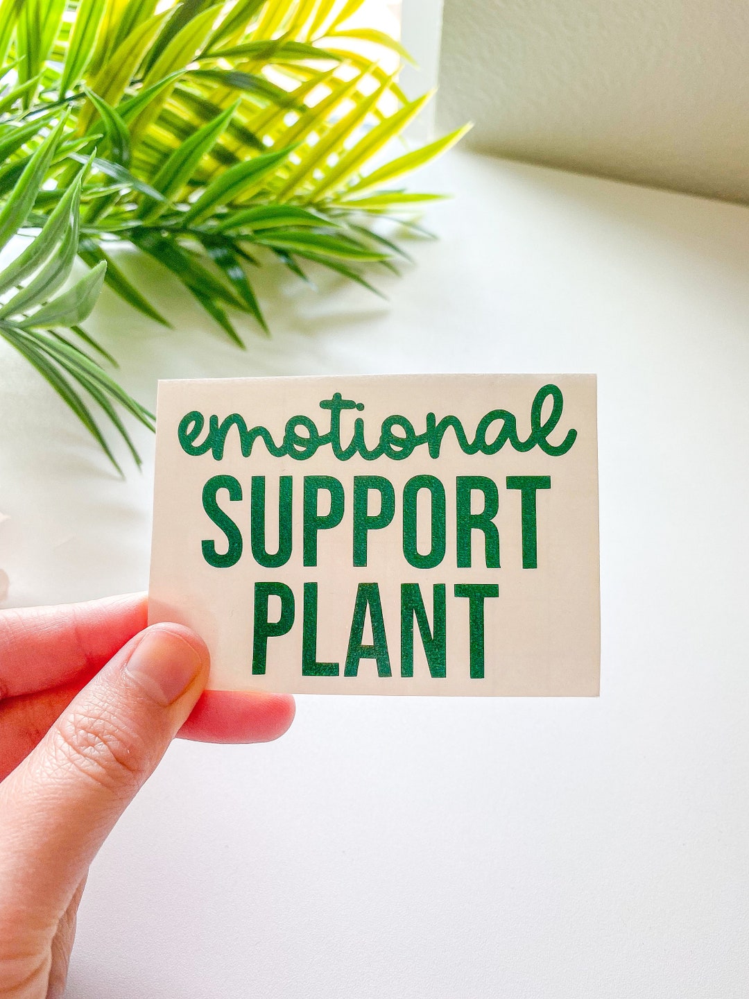 Emotional Support Plant Vinyl Sticker Plant Pot Stickers Funny Plant ...