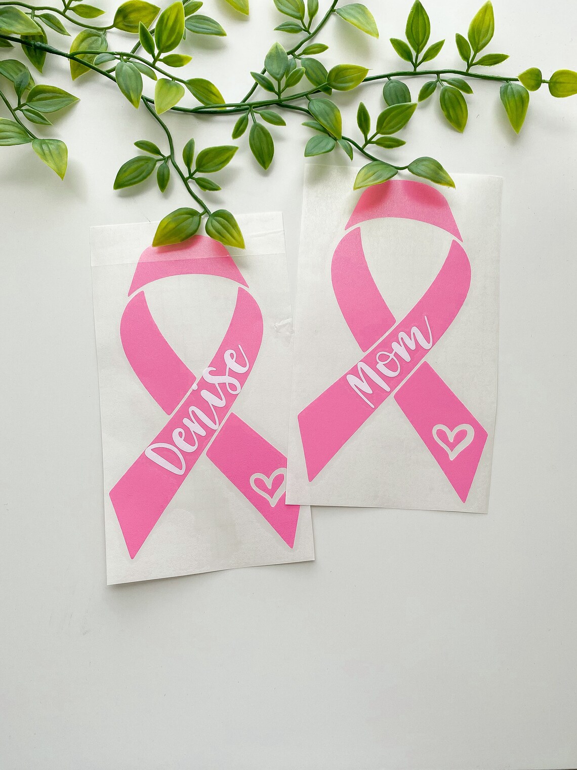 Personalized Breast Cancer Sticker Pink Ribbon Vinyl Decal - Etsy