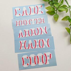 Baseball Name Sticker, Baseball Helmet Sticker, Waterproof Vinyl ...